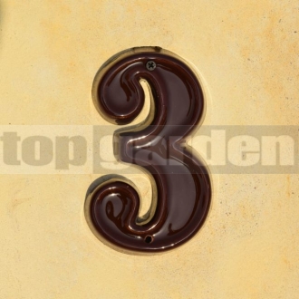 Domové súpisné číslo 3 glazované - topgarden.sk - domové čísla