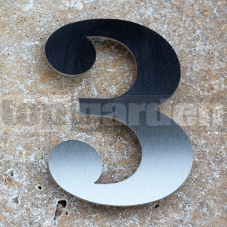 Nerezové popisné číslo 3 - topgarden.sk - domové popisné číslo