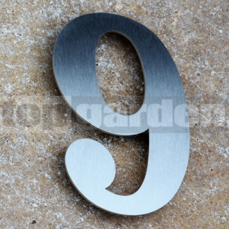 Nerezové popisné číslo 9 - topgarden.sk - domové popisné číslo